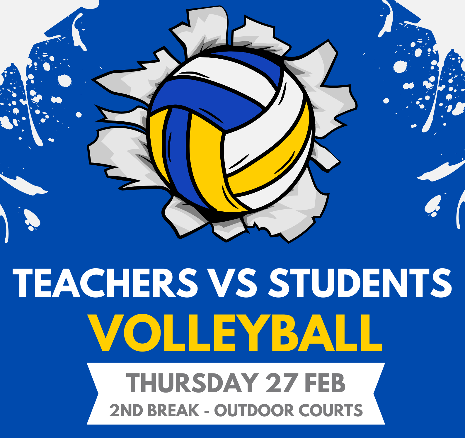 Volleyball - Teachers vs Students